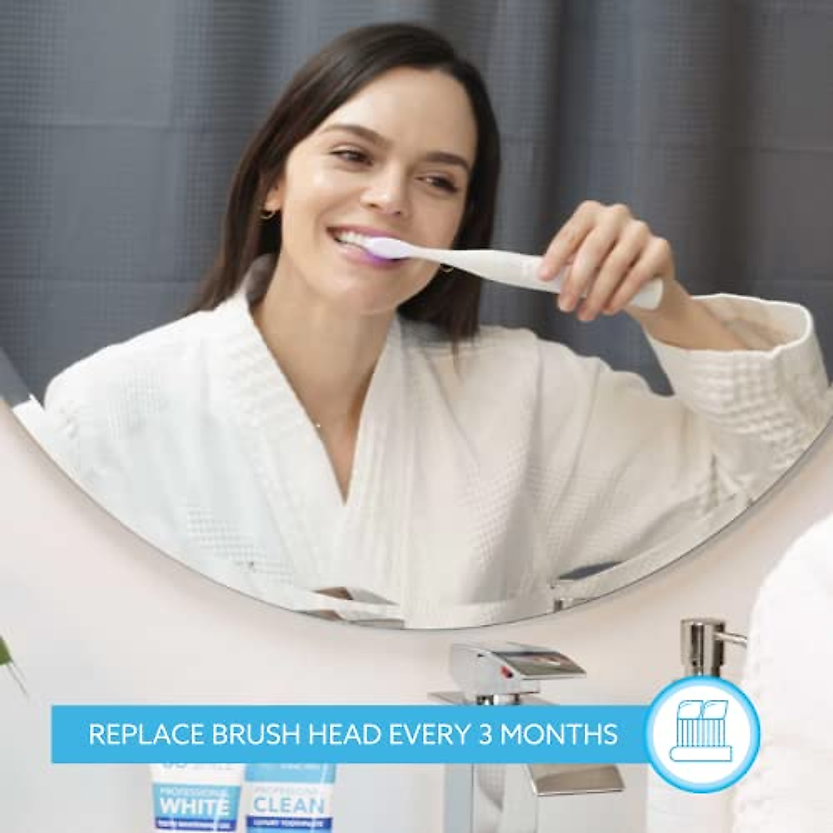 GO SMILE Dental Pro Replacement Brush Heads (4 count), Dentist Recommended antibacterial brush heads, Professional At-Home Teeth Whitening REFILL