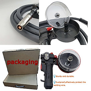 PreAsion 200Amp Spool Gun 3 Meters Cables Fit Miller 300371 Spoolmate 100 Series Miller 180 Aluminum Stainless Steel Iron with 1.1LB 0.8MM Aluminum Welding Wire20pcs Contact Tips