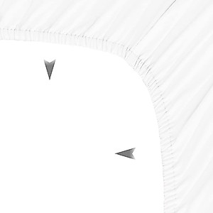 ANGELJUAN Fitted Crib Sheet, Cow Print,Brown Spots On A White Cow Skin, Mattress Sheet for Standard Crib Size, Microfiber Silky Soft Toddler Mattress Sheet, 28"x 52"x 8",Sheet for Boys Girls