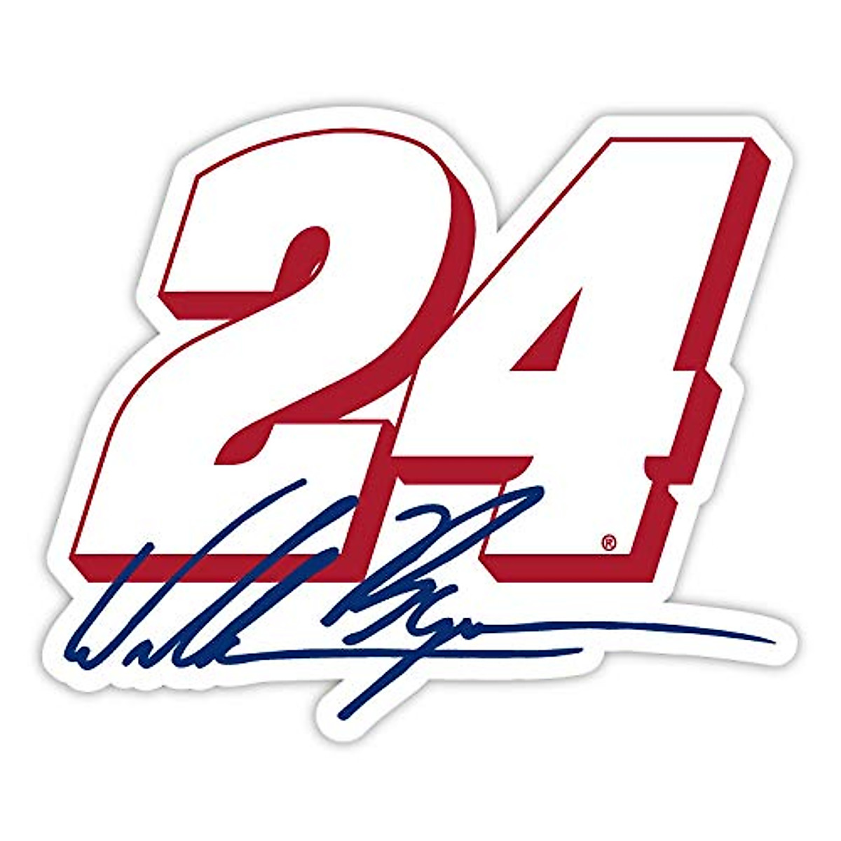 R and R Imports, Inc William Byron #24 4" Round Kiss Cut Decal New for 2020