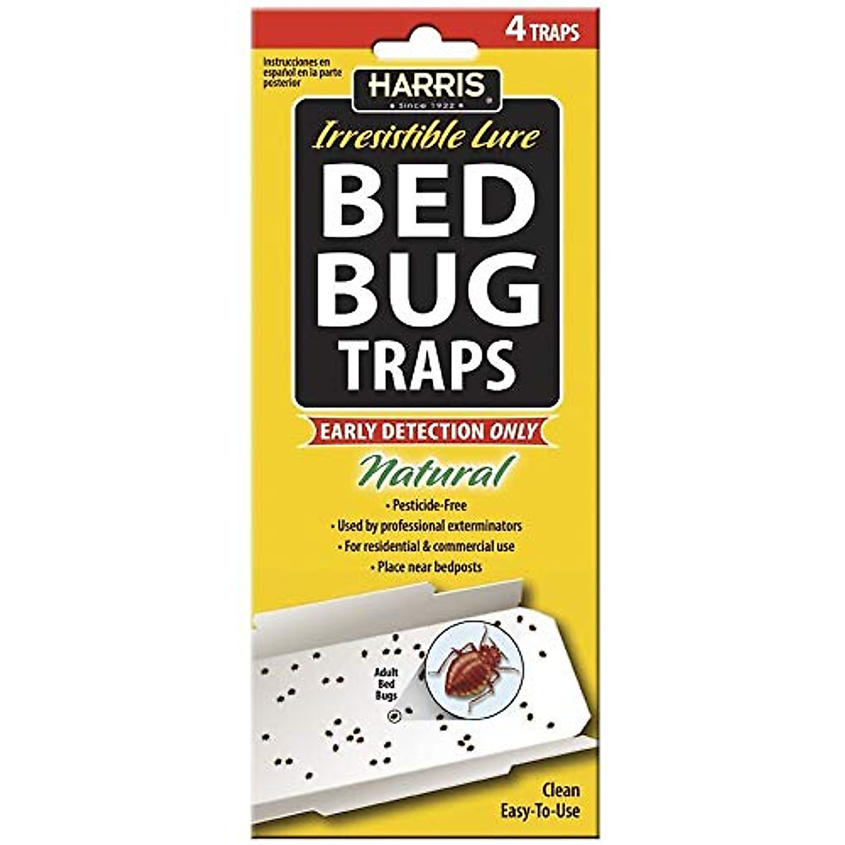 Harris All Natural Bed Bug Traps, 2 Pack, 4 traps each