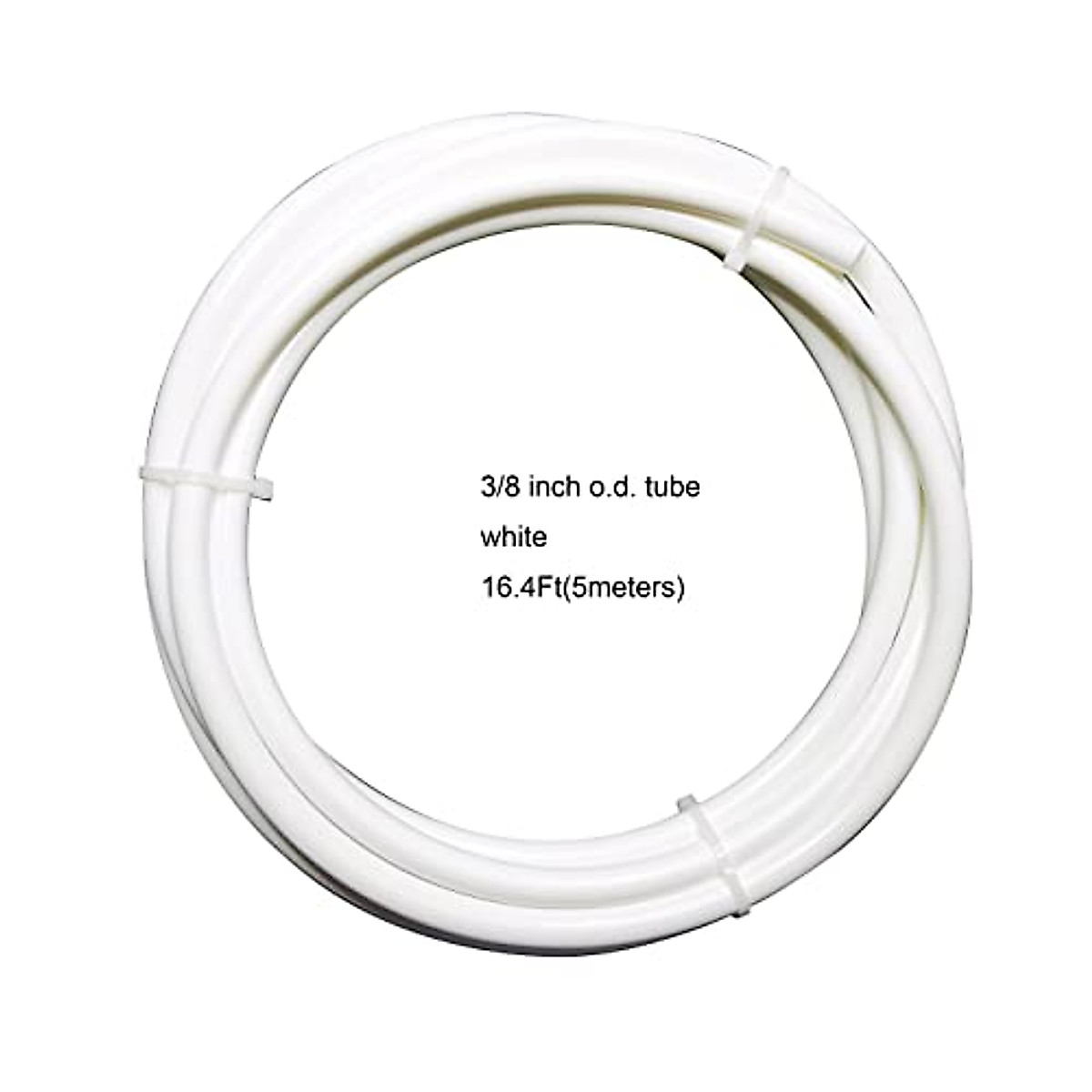 (White tubing 5 meters) - 10 pcs 1cm Quick Connect Push In to Connect Water Purifiers Tube Fittings for RO Water Reverse Osmosis System+5 metres(16 feet) white tubing hose pipe
