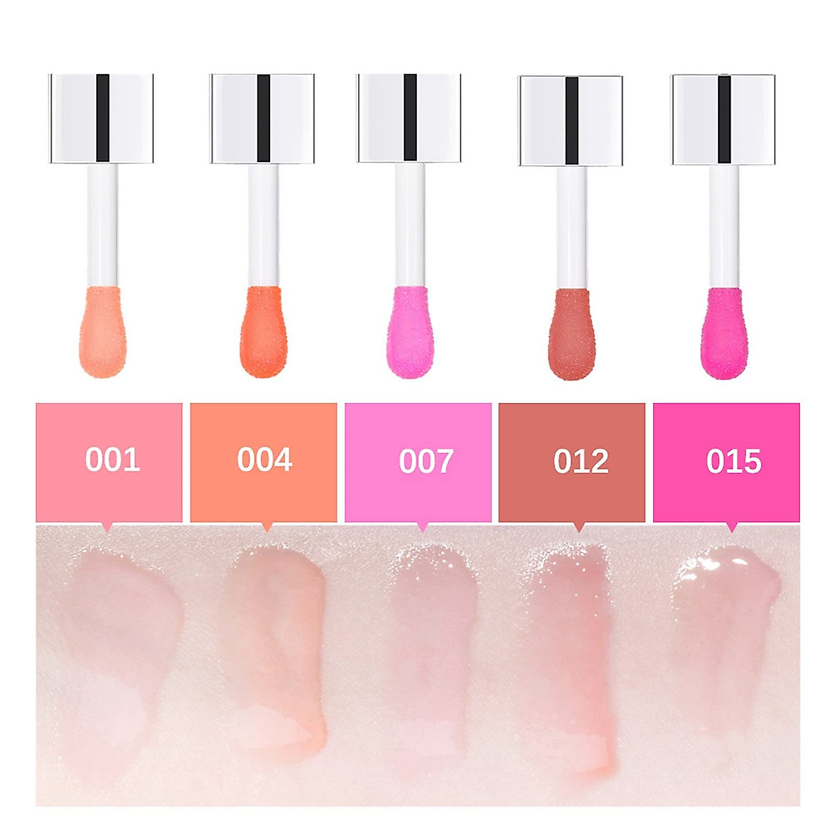 Fujiuia Glossy Lip Gloss Tinted Lip Oil Moisturizing Hydrating Plumping Liquid Lipstick Long Lasting Shine Lip Tint Lip Stain for Girls and Women