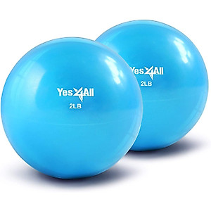 Yes4All Soft Weighted Toning Ball Smooth 2lb Pair