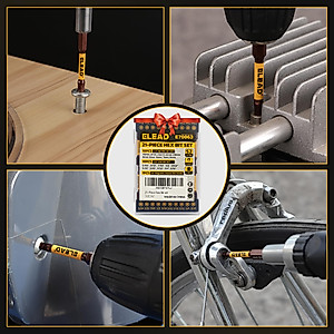 Allen-Wrench Hex Drill Bit Set: 21PCS Durable Impact Allen Key Set, Long-Lasting Strong Magnetic Hex Screwdriver Bit Set, SAE & Metric Size, Mechanic Automotive Furniture DIY Home Repairs