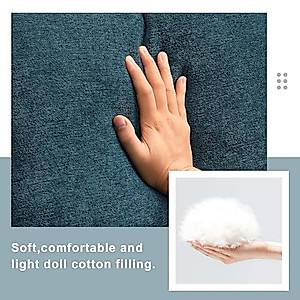 Harper & Bright Designs 109”Sectional Sofa, 6-seat Chenille Modern U-Shaped Reversible Sofa Couch Sets with Storage Seats, Adjustable Armrests and Backrests for Living Room, Apartment, Office (Blue)