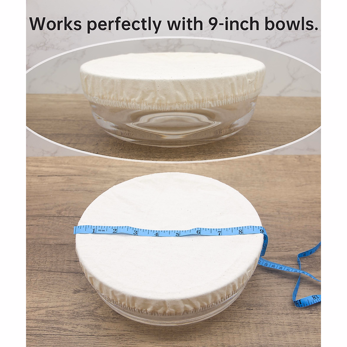 4 Pack sourdough bowl cover, Organic Reusable Cloth bowl cover for proofing, fits 5”-8.5” Diameter bowl and Jar mouth - Unbleached, Perfect for Fermentation Jars (4 Pack - Large)