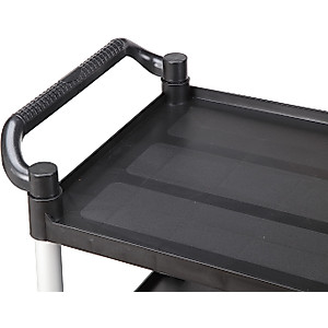 Storage Cart 3 Tier Heavy Duty Commercial Grade Utility Cart,Dish Cart for Restaurant,Multi-Function Mobile Shelving Unit Organizer for Hotel,Restaurant,Kitchen,Laundry Room with 6 Basin 2 Barrels