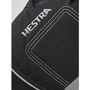 Hestra Baby Zip Long Mitt (Child 1-9yrs) | Waterproof, Insulated Mittens for Toddlers & Kids for Winter & Playing in The Snow - Black/Black - 1