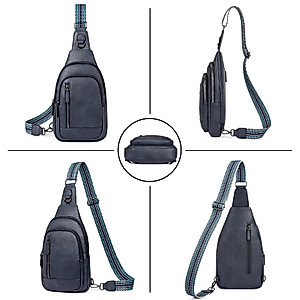 CLUCI Cross Body Bag Sling Bags for Women Leather Crossbody Bags for Women Large Sling Backpack for Woman Travel Cycling