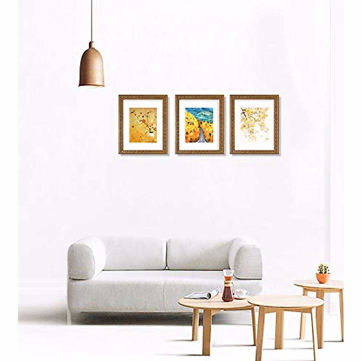 Golden State Art, 11x14 Ornate Finish Photo Frame with White Mat for 8x10 Picture & Real Glass, Color: Bronze