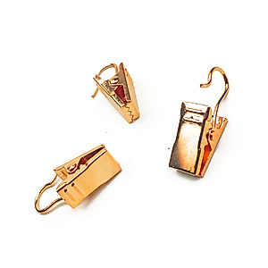 Hyamass 50pcs Metal Hook Clips Hanging Curtain Clip Hanger Wire Holder Home Decoration, Photos, Art Craft Display (Copper Gold)