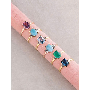 YoTreasure 1.32 Ct Amethyst Pink Sapphire Solid 10k Rose Gold Ring