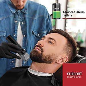 Fujicom Hair Clippers for Men Professional Trimmer Clippers Cordless Rechargeable with 2 Speed Hair cutting Kit Low Noise with Adjustable Ceramic Blade Lithium Battery and 4 Comb Dock station