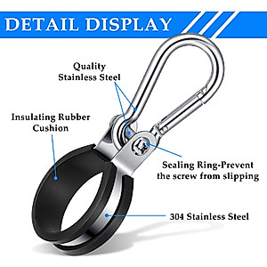 Hanger Bracket Assembly Stainless Steel Clamp Semi Truck Accessories for Semi Truck Tractor Trailer 3-in-1 Wrap Air Hose Lines (4 Sets)