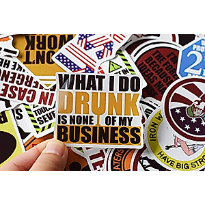 Big100pcs Pack Funny Hard Hat Stickers for Tool Box Helmet, Vinyl Sticker for Men Construction Welding Union Military Ironworker Lineman Oilfield Electrician Pipeliner Ibew - American Patriotic Decals