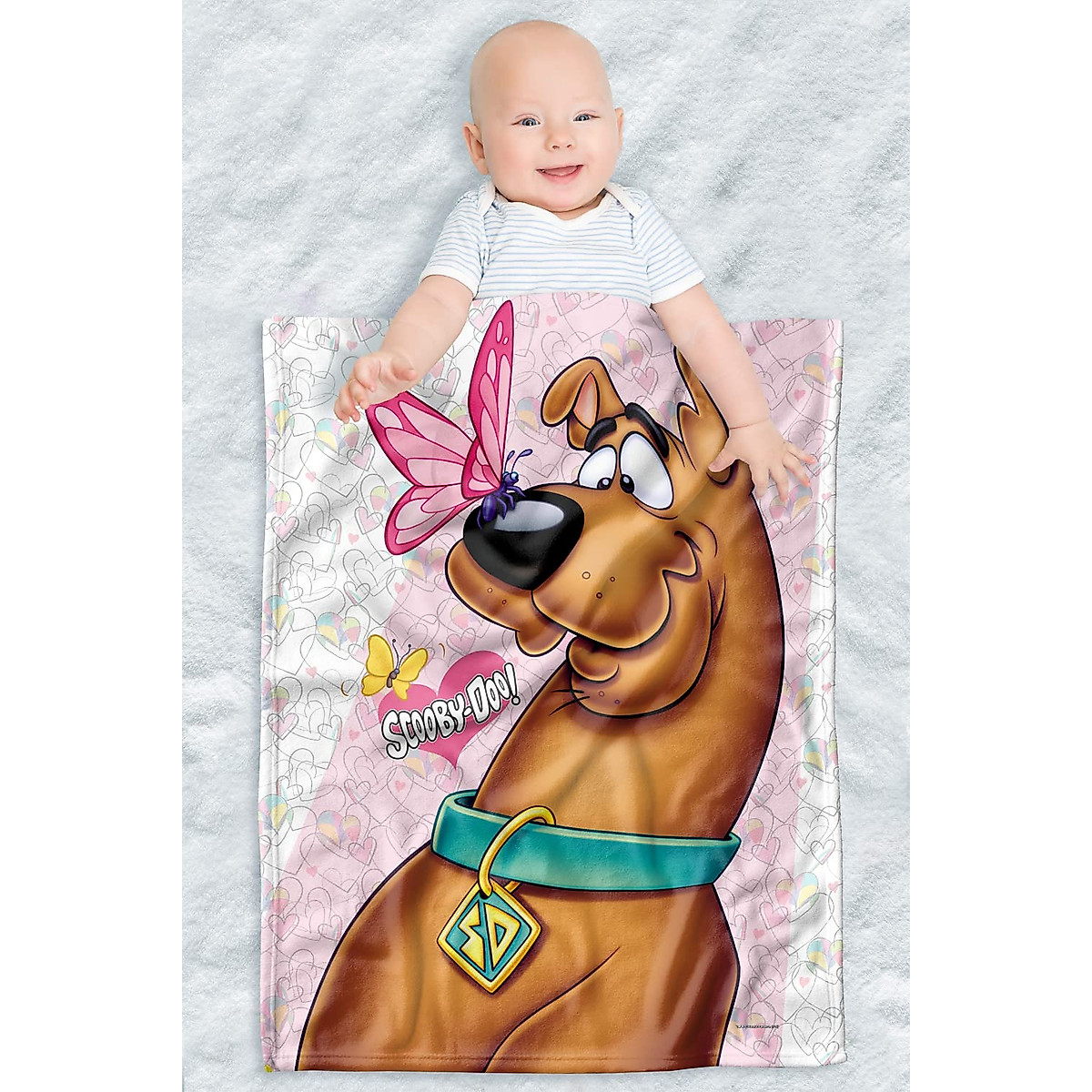 LOGOVISION Scooby Doo Lightweight Baby Blanket, 30"X40", Butterfly Unisex for Infants Girls & Boys
