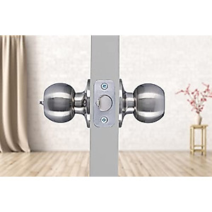 BRINKS – Transitional Keyed Entry Ball Door Knob, Satin Nickel - Designed for Traditional and Transitional Homes and Blends Seamlessly with Interior Décor (E2415-119)