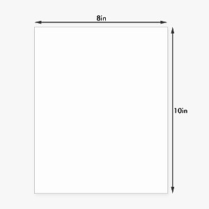 Somime 25 Pack Backing Boards Only - 8x10 Uncut White Mats Matboards, Acid Free Backerboards for Art Prints, Ideal for Photos/Pictures/Prints/Frames/Arts