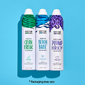 Not Your Mother's Dry Shampoo Assortment (3-Pack) - 7 oz - Clean Freak, Plump for Joy, Beach Babe Dry Shampoos - Instantly Absorbs Oil in Hair