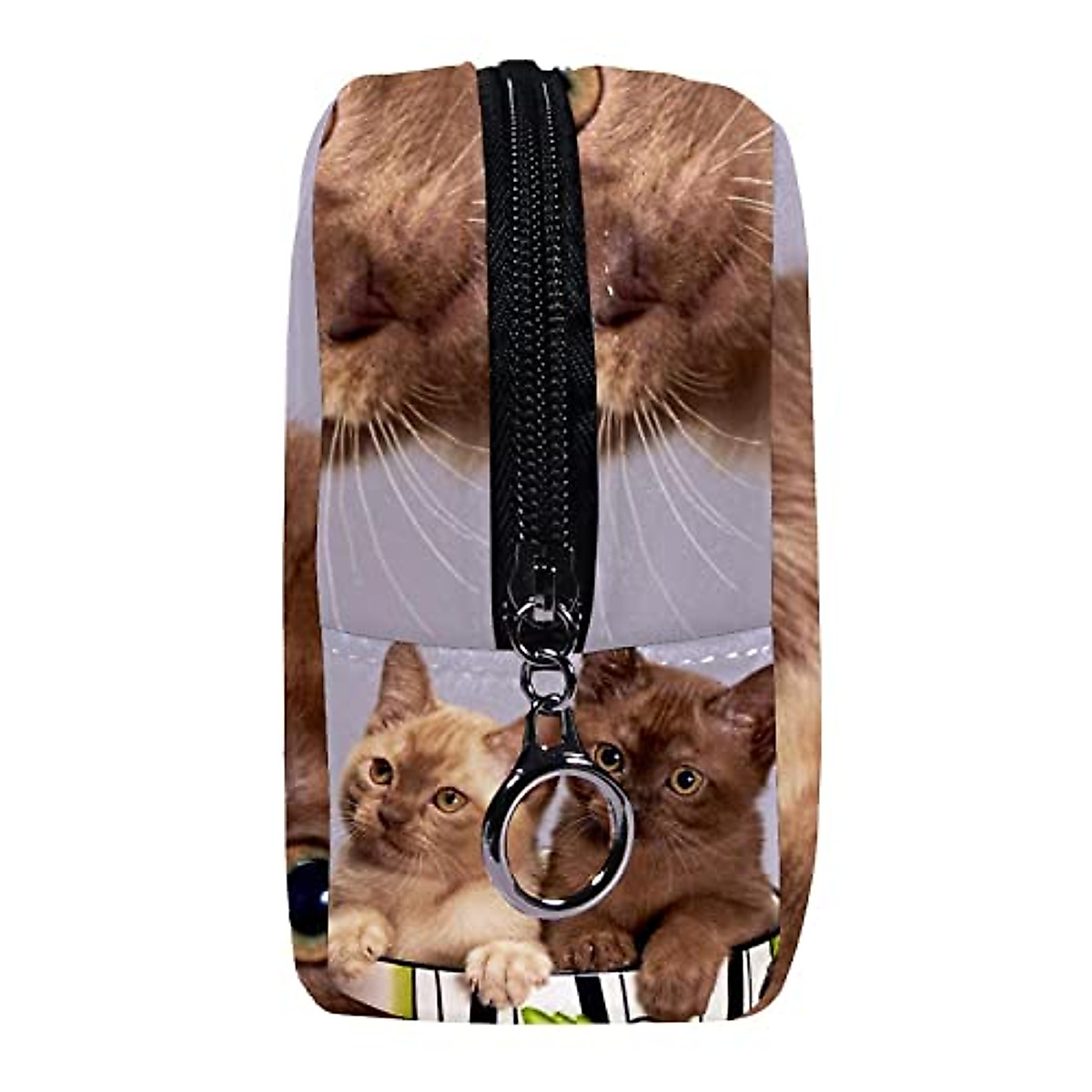 TBOUOBT Cosmetic Travel Bags, Makeup Case, Makeup Bag for Toiletries, Couple Cats Animals