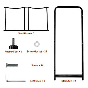 jolybebe 5 Gallon Water Jug Stand, 5 Gallon Water Jug Holder 3 Tier for 6 Bottles of 5-Gallon Water, Detachable Water Jug Organizer Floor Protection for Home Office Black