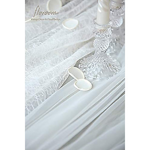 Floroom 300pcs Silk Rose Petals Ivory Flower Petals for Wedding Flower Girl Basket White Aisle Scatter Dinner Table Centerpieces Party Confetti Bridal Shower Romantic Night Decoration