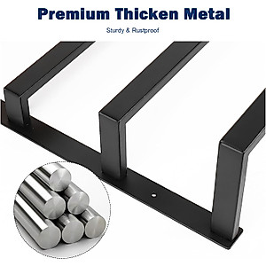 NearMoon Hanging Towel Rack for Bathroom, Thicken Metal Towel Holder with Wood Shelf, 3-Tier Towel Bar Storage, Wall Mounted Towel Hangers Bathroom Decor Organizer Accessories (24 Inch, Matte Black)