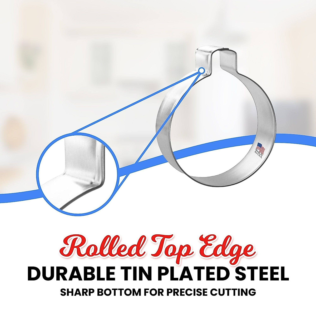 Foose Ornament Bobber Cookie Cutter 3 Inch –Tin Plated Steel Cookie Cutters – Ornament Bobber Cookie Mold