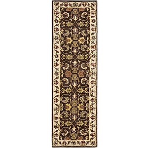 SAFAVIEH Heritage Collection Runner Rug - 2'3" x 8', Brown & Beige, Handmade Traditional Oriental Wool, Ideal for High Traffic Areas in Living Room, Bedroom (HG818A)