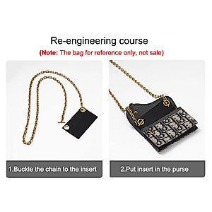 YESIKIMI Saddle Card Hold Conversion Kit With Copper Chain/Felt Insert Gift (100CM)