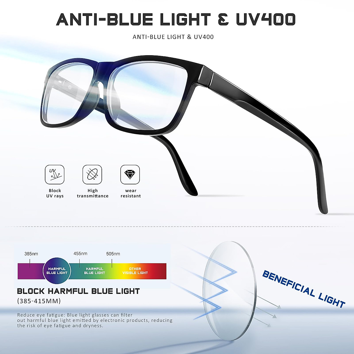 AIMISUV 5 Pack Reading Glasses for Women Men - Blue Light BlockingUV Filter Computer Readers,Anti Eyestrain Eyeglasses (MIX, 1.50, x)