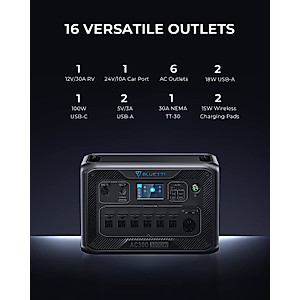 BLUETTI Expandable Portable Power Station AC300 with 2 B300 Expansion Battery, 6144Wh LiFePO4 Battery Backup w/ 6 3000W AC Outlets(6000W Peak), Solar Generator For Home Backup, Vanlife, Emergency