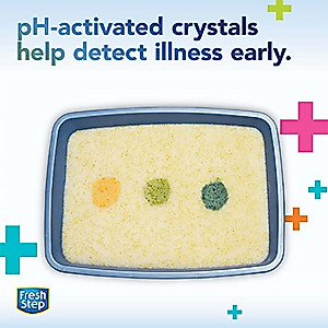 Fresh Step Crystals Health Monitoring Cat Litter, Color-Changing Litter Helps Detect Irregularities in Cat Urine, Controls Odor for 30 Days, 7 lb. Bag