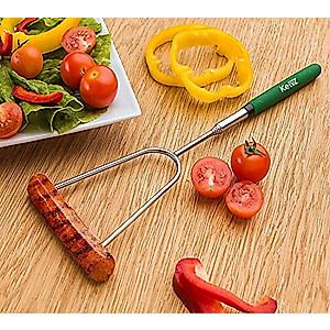 KelvZ Set of 4 Telescoping Marshmallow Roasting Sticks with Bag & Smore Recipes Ebook - 34" Smores Skewers for Fire Pit - City Bonfire Marshmellow Sticks Camping Equipment - Hot Dog Fork for Campfire