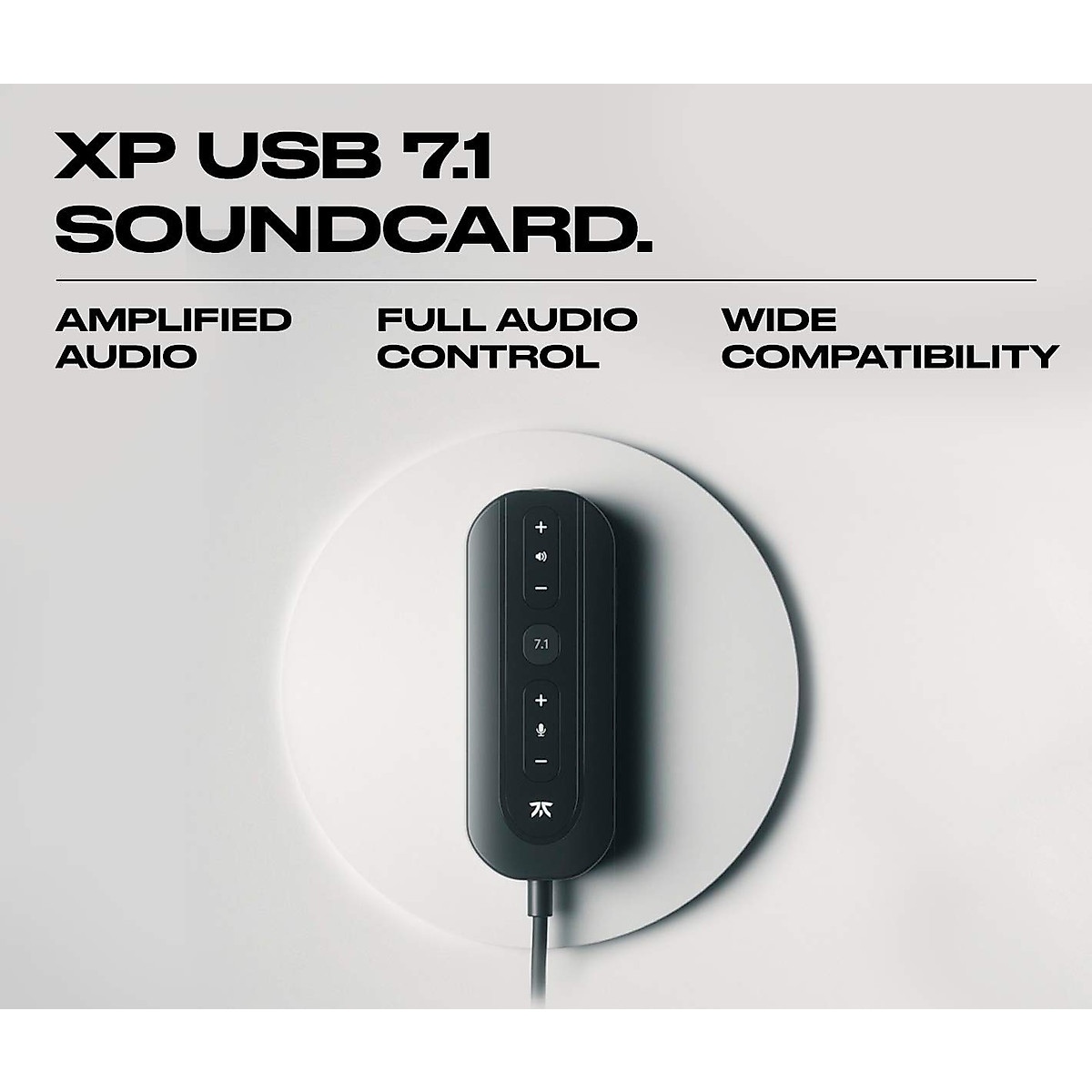 Fnatic REACT+ Gaming Headset for Esports with 53mm Drivers, Precise 7.1 Surround Sound and Advanced USB Sound Card, [Windows compatible], Metal Frame, Broadcaster Detachable Microphone, 3.5mm Jack