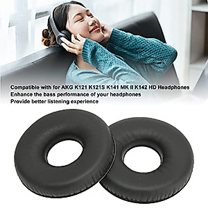2Pcs Replacement Ear Pads Cushions Memory Foam Leather Headphones Earpads Cover for AKG K121 K121S K141 MK II K142 HD
