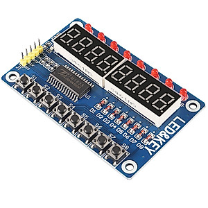 AITRIP 4PCS 8-Bit LED Digital Tube 8 Keys TM1638 Display Module Compatible with AVR for Arduino ARM