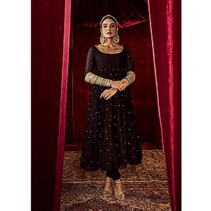 Elina fashion Indian Kurti for Womens With Pant & Dupatta | Ethnic Readymade Kurtis Stitched Kurta For Women Black