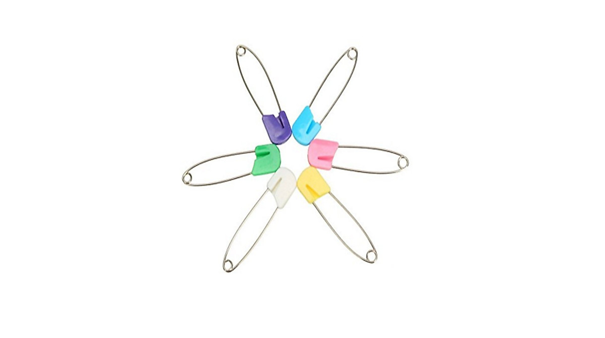 SPHTOEO 50PCS Cloth Diaper Pins - Assorted Colors