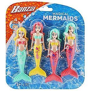 BANZAI Dive Mermaids 4pc Colors May Vary