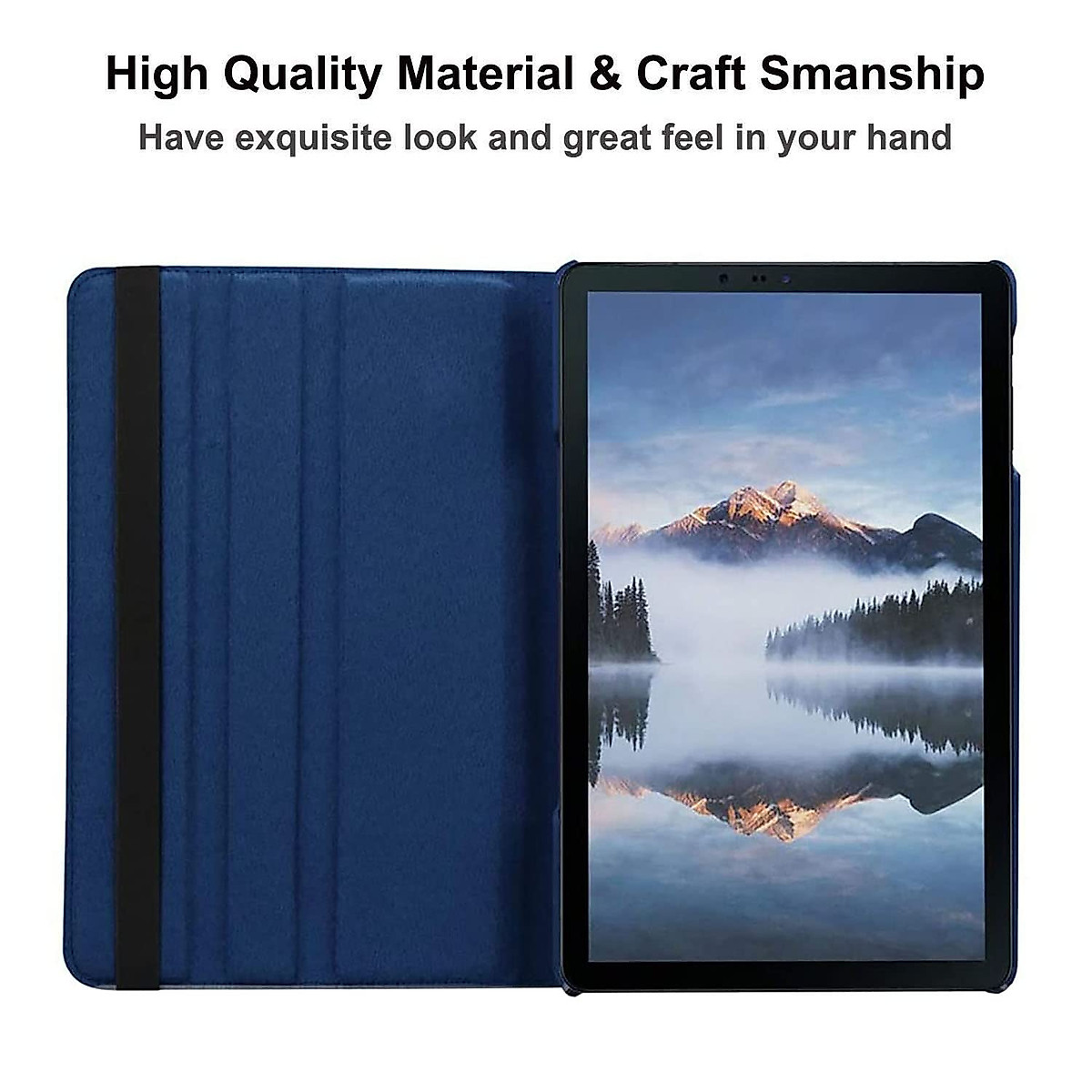 Case for Samsung Galaxy Tab A 8.0 inch 2017 Tablet (SM-T380 SM-T385),360 Degree Rotating Stand Case Full Protective Cover,with Stylus Pen,Screen Film (Deep Blue)