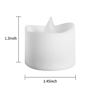 24Pack Flickering Battery Operated LED Tealight Candles, Realistic Electric Fake Candle for Wedding, Table, Gift, for Table Centerpieces, Mood Lighting and Home Decor, Outdoor (Battery Included)