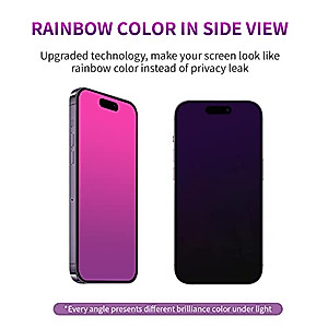 Jephuwneh 2 Pack Gradient Tempered Glass for iPhone 14 Pro Max Privacy Screen Protector for iPhone14 ProMax 6.7inch Anti Spy Anti Blue Light Eye Protection HD Ultra Clear Anti-Scratch Bubble Free