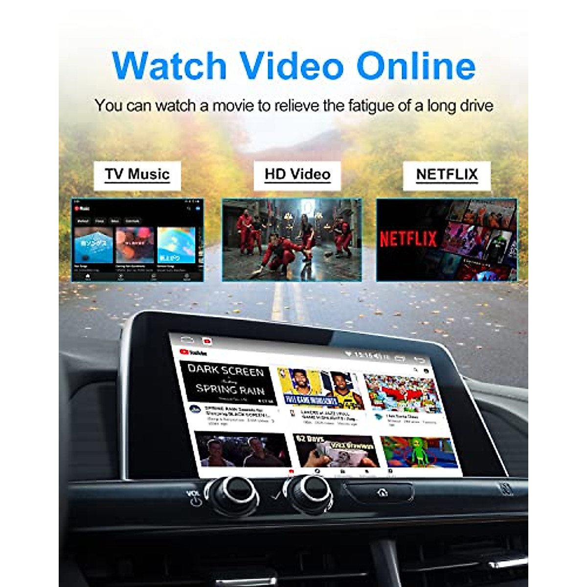 CarlinKit Ai Box CarPlay,Android System+Wireless CarPlay Adapter,Android Auto Wireless 8 Cord,4+64G,4G Cellular,Wireless Android Auto,Built-in Navigation,fit for car from 2017 to Now