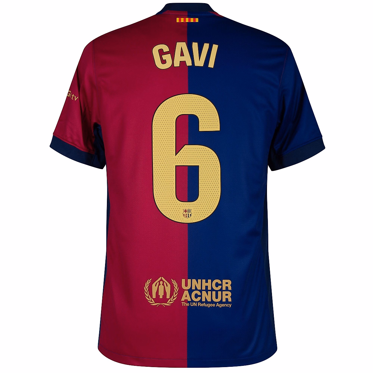 GAVI 6# Home Soccer Jersey 2024/25 (Medium) Blue/Red