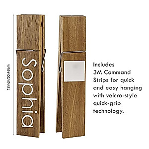 JINLIN Jumbo Clothespin Personalized Name Wooden Clothespin Towel Holder Giant Clothes Pins Wedding Decoration Gift DIY Crafts for Bathroom Laundry Room