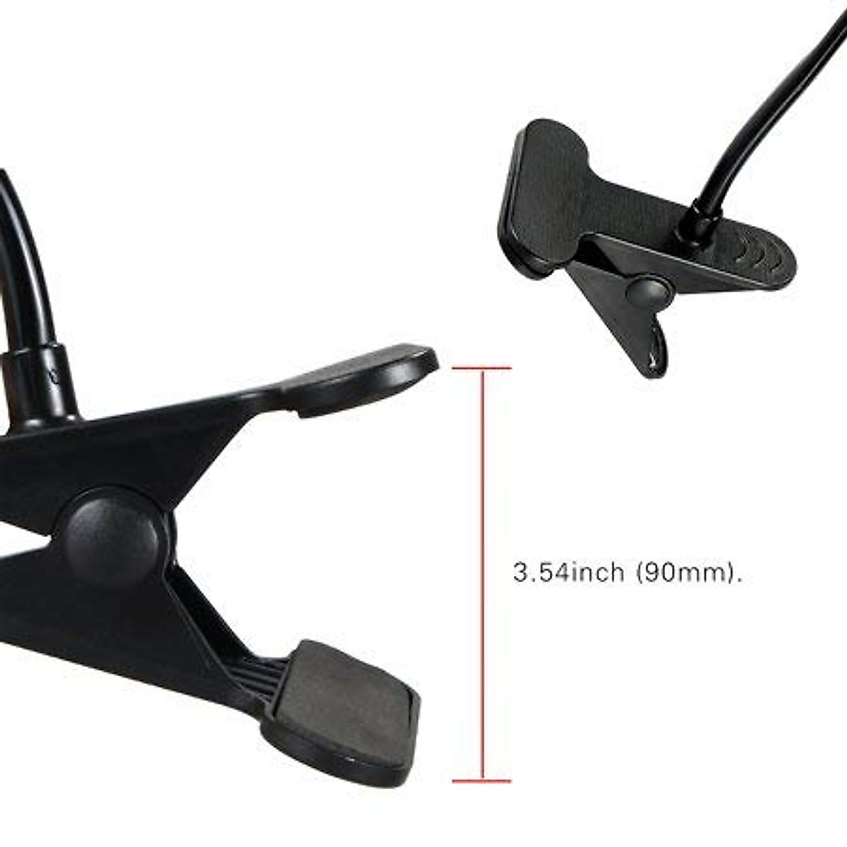 Slopehill Gooseneck Phone Holder for iPhone X XR XS 8 7 Plus Samsung Galaxy S10, Cell Phone Clip Holder for Bedroom Desktop Office Bathroom Kitchen, Rotate Freely Lazy Bracket Holder, Black