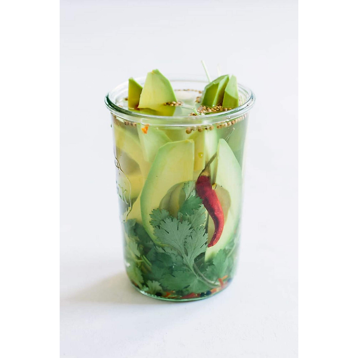 Weck Canning Jars 743 - Mold Jars made of Transparent Glass - Eco-Friendly - Storage for Food, Yogurt with Air Tight Seal and Lid - 3/4 Liter Tall Jars Set - Set of (2 Jars)