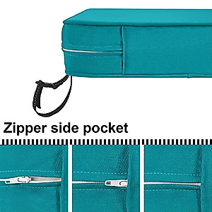 INFBLUE Outdoor Bench Cushion 45x18 inch, Patio Bench Cushion Indoor, Patio Furniture Chair Cushion Bench Pad, Porch Swing Cushion with Ties, Garden Loveseat Cushion (Aqua Green)